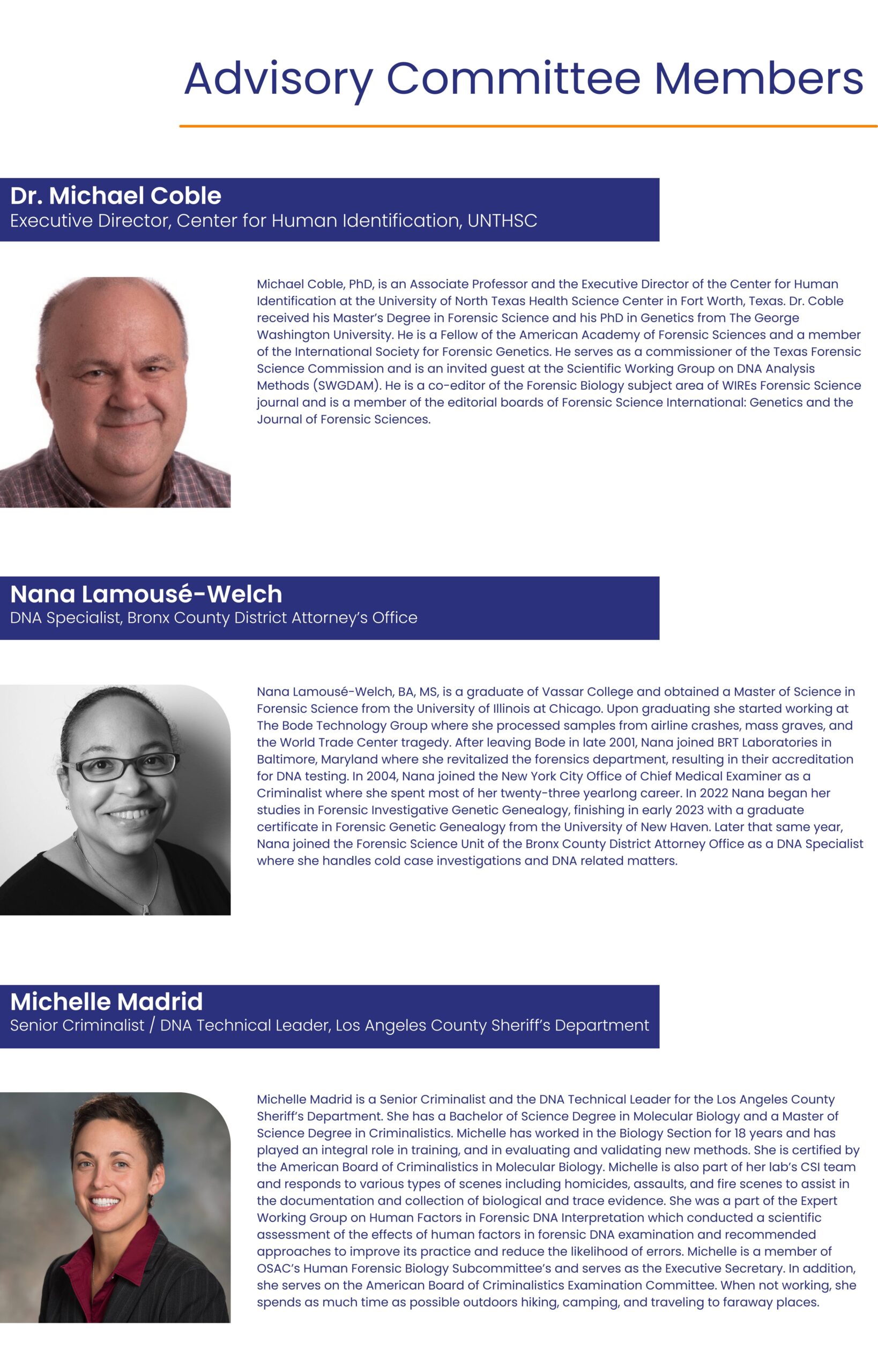 Advisory Committee and Staff Members – ISHI News